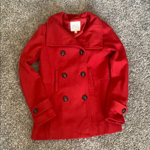 Thread & Supply | Jackets & Coats | Red Pea Coat | Poshmark